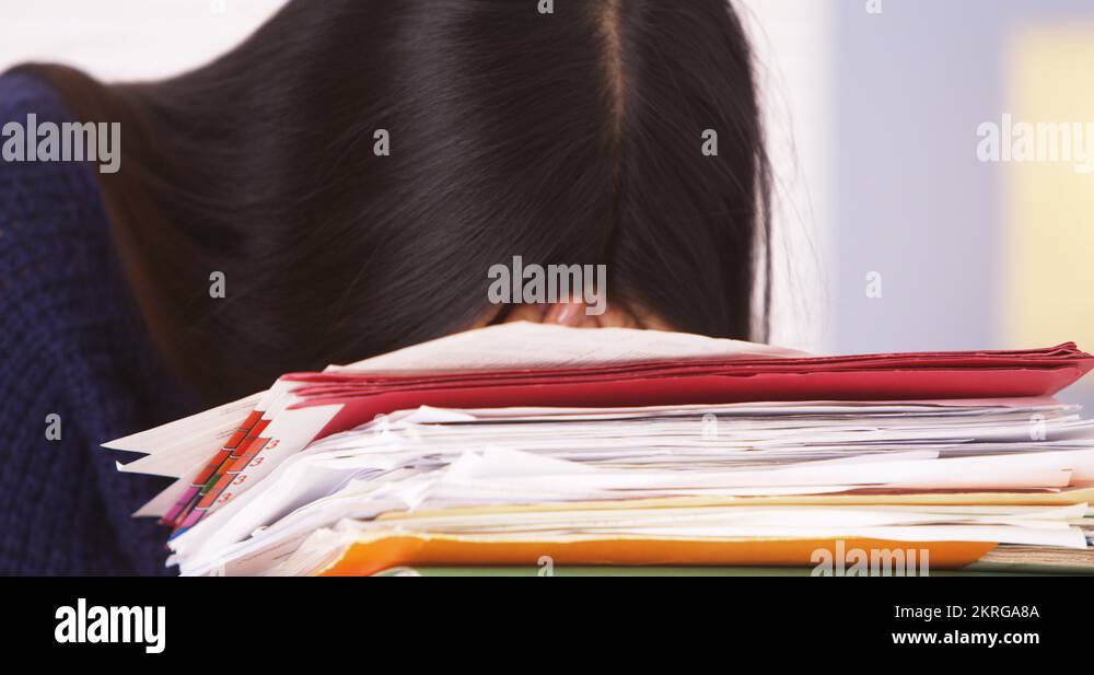Overwhelmed woman pile work Stock Videos & Footage - HD and 4K Video ...