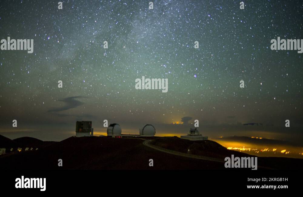 Stars Sky Turning Space Astrophotography Time Lapse 4k, UHD, Hawaii ...