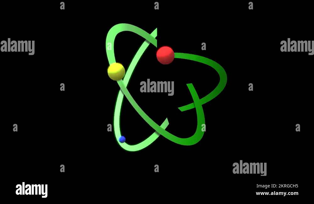 Atom animation on black background 4k Resolution Stock Video Footage ...