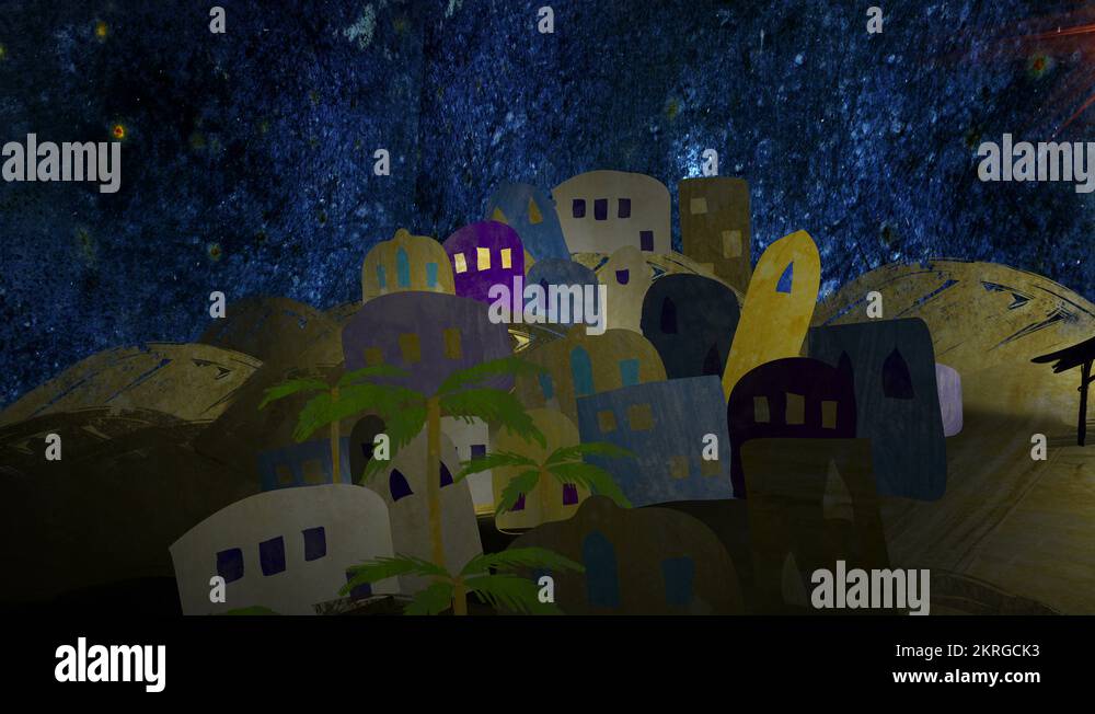 Biblical scene birth jesus bethlehem christmas card Stock Videos ...