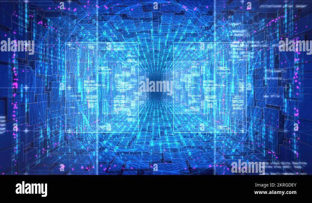 Seamlessly looping abstract technology tunnel Stock Video Footage - Alamy