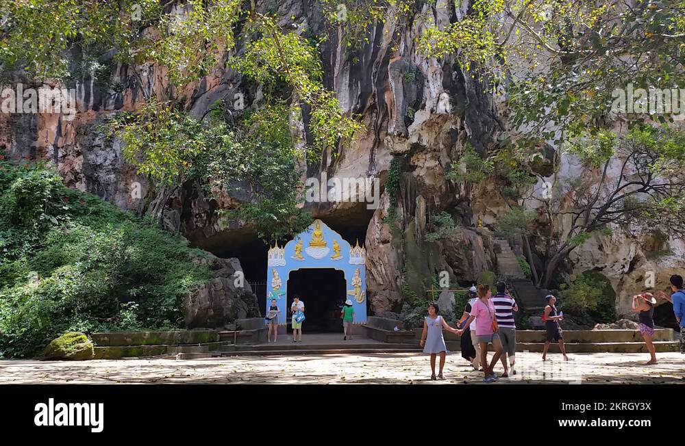 Wat Suwannakuha (Monkey temple) Thailand Stock Video Footage - Alamy