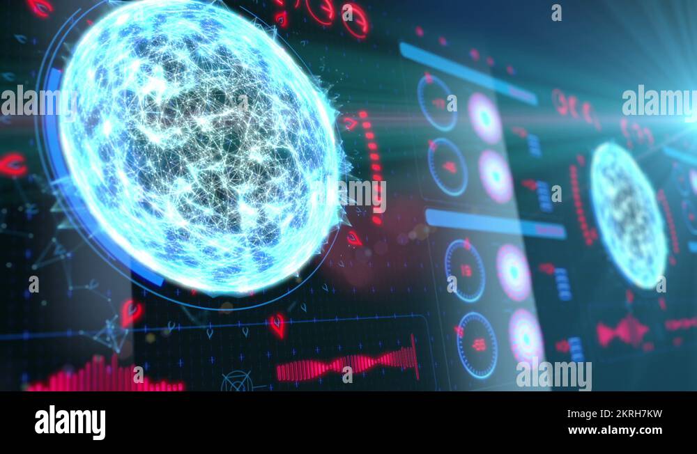 HUD and GUI set. Futuristic User Interface animation Stock Video ...