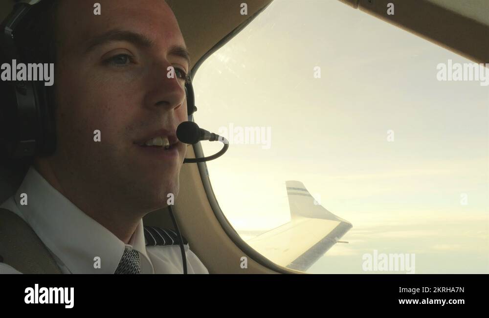 Jet Pilot in the Cockpit Close Up of Face and Radio Stock Video Footage ...
