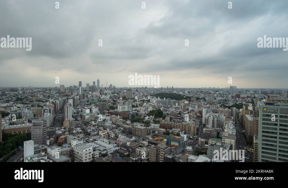 Time Lapse View Of Tokyo Cityscape and Clouded Sky, Tokyo, Japan Stock ...