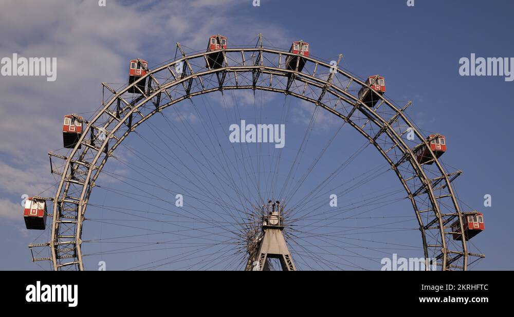 Ultra HD 4K Vienna Prater Ferris Wheel Carrousel Spin Touristic Joy ...