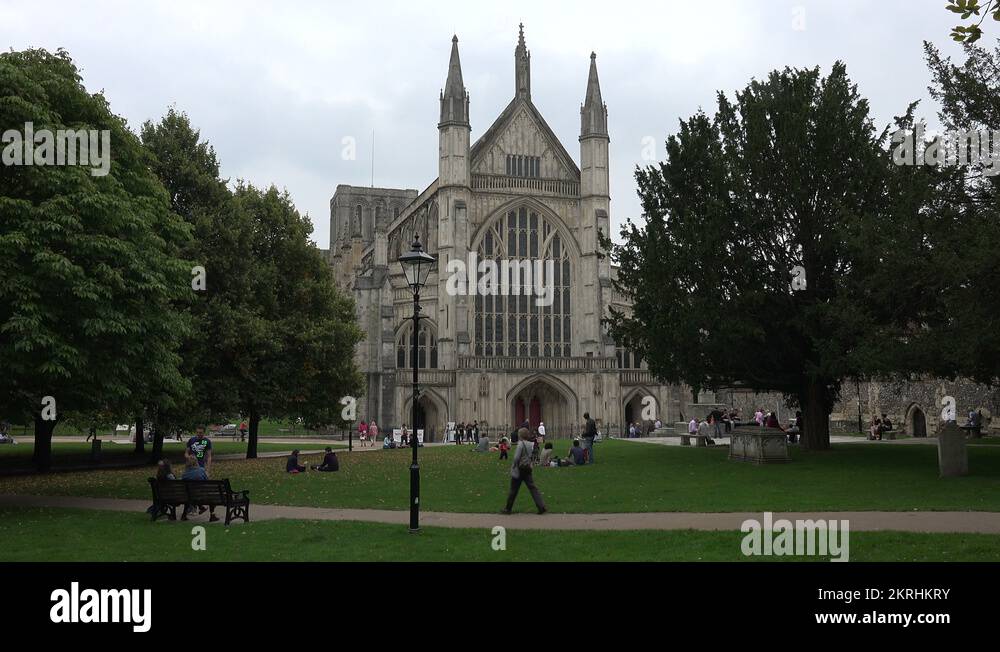 Winchester town centre cathedral Stock Videos & Footage - HD and 4K ...