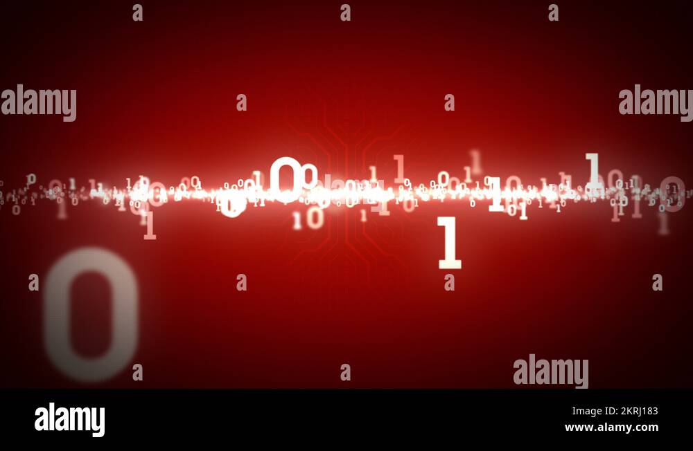 Binary Numbers Zooming Red Stock Video Footage - Alamy