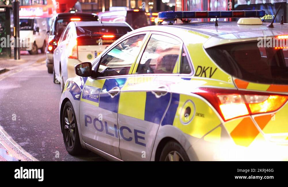Police car night uk Stock Videos & Footage - HD and 4K Video Clips - Alamy