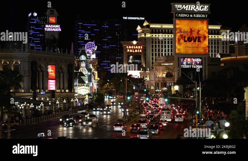 Iconic Las Vegas Strip Neon Signs Nightlife Sightseeing Landmark Night ...