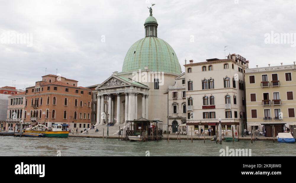Chiesa San Simeon Piccolo Famous Church Venice Landmark Grand Canal ...