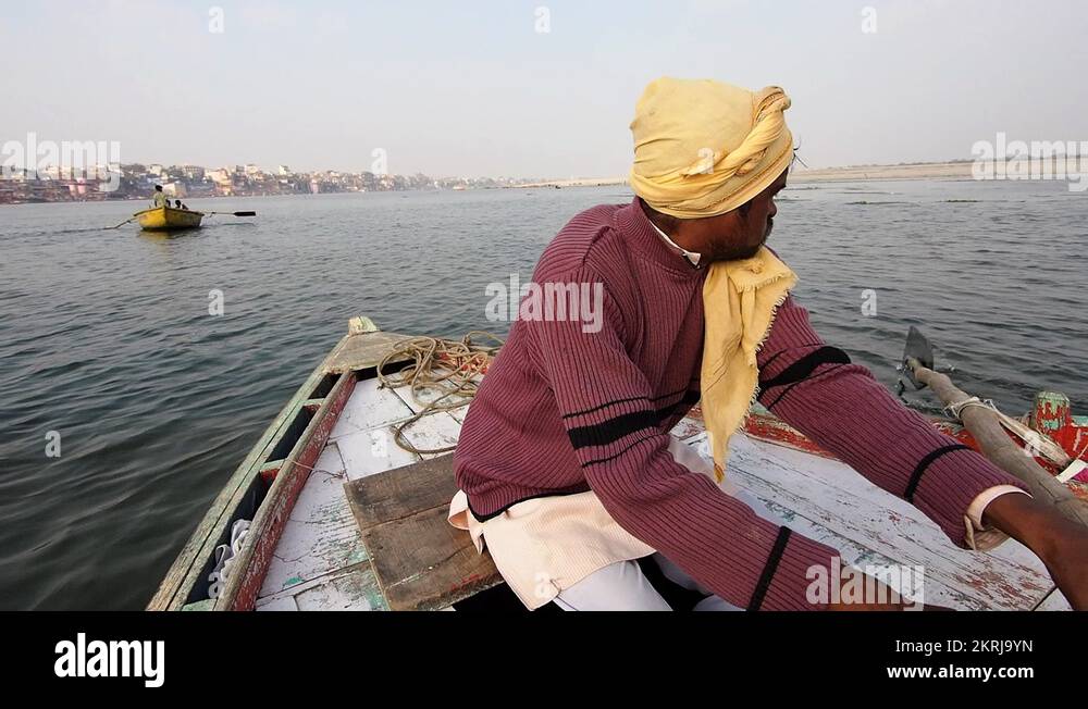 Man on boat varanasi ghats Stock Videos & Footage - HD and 4K Video ...