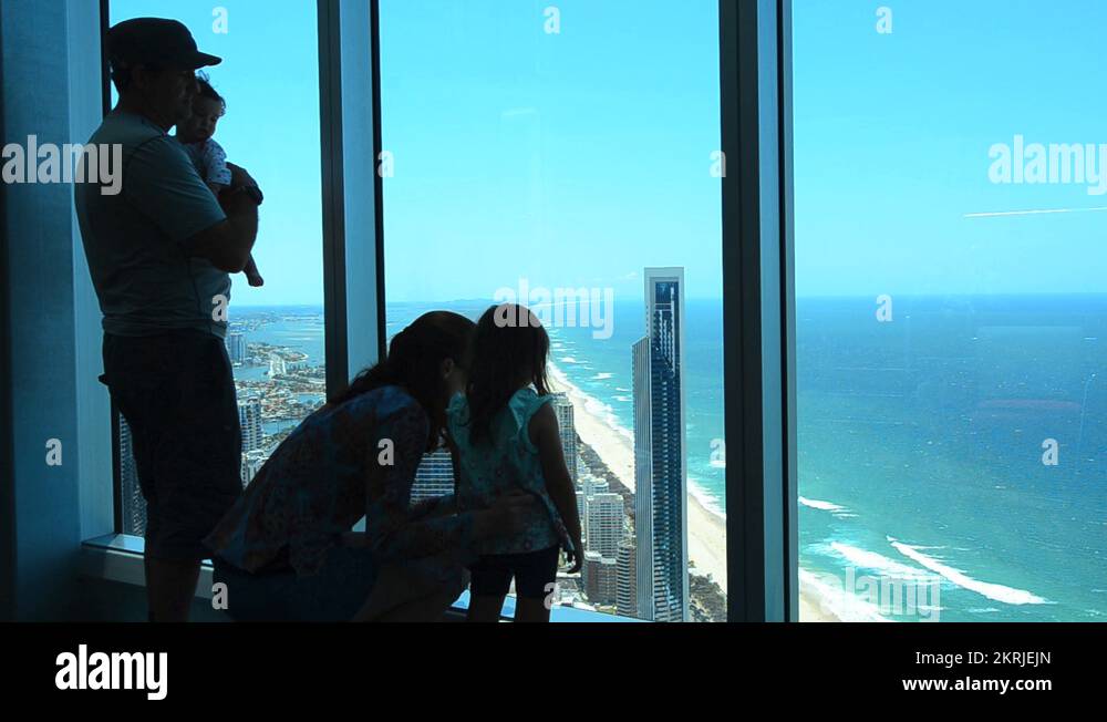 Visitors family visit in Q1 Building SkyPoint Observation Deck 02 Stock ...
