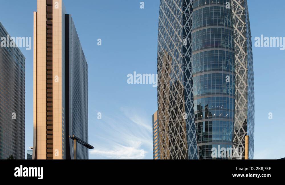 4k office skyscraper architecture tokyo skyline timelapse japan Stock ...