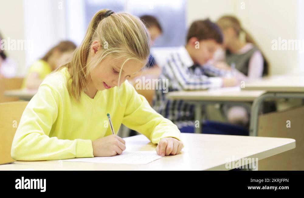 School girls examination classroom Stock Videos & Footage - HD and 4K ...