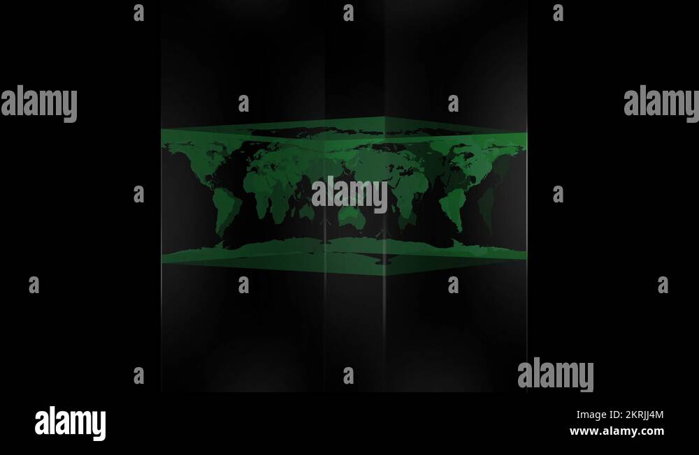Transparent block showing world map Stock Video Footage - Alamy