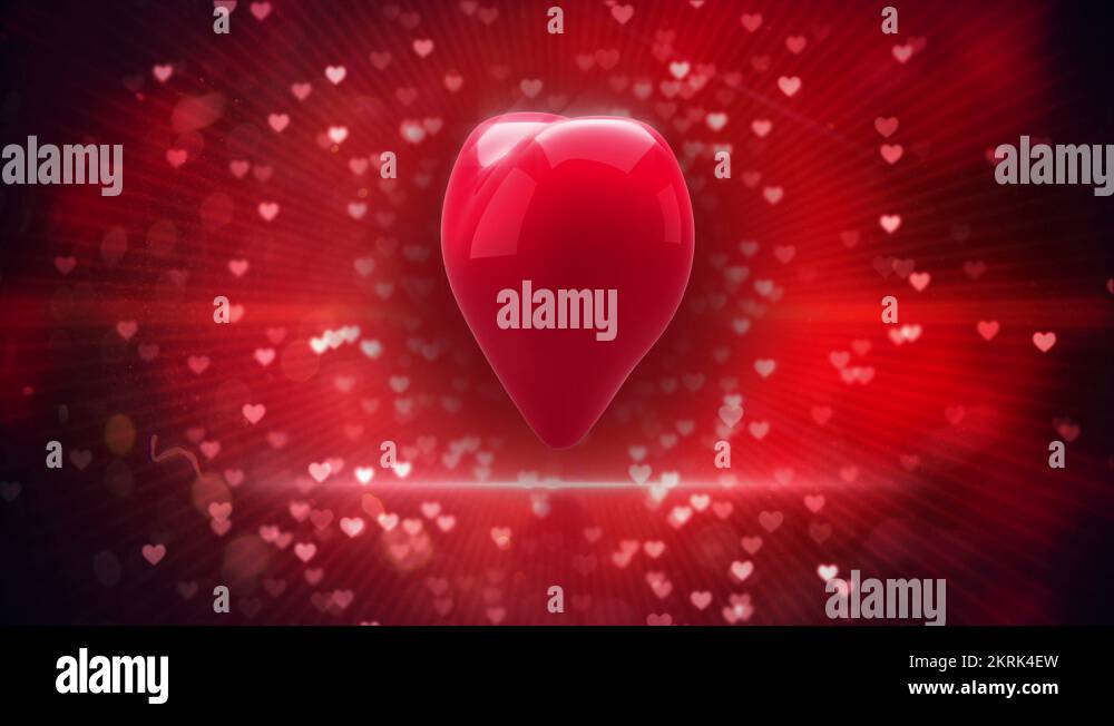 Red heart turning and exploding on glittering background Stock Video ...