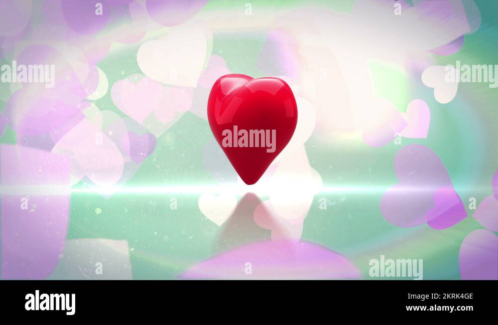 Red heart turning and exploding on glittering background Stock Video ...