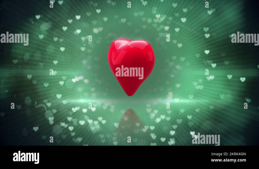 Red heart turning and exploding on glittering background Stock Video ...
