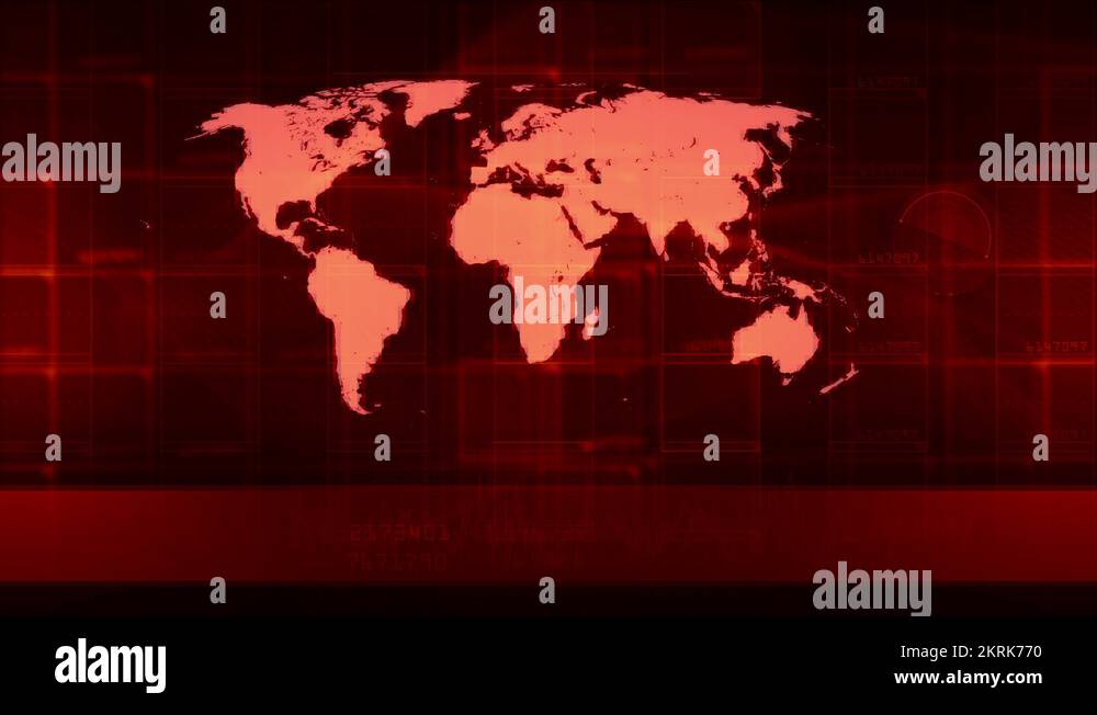 map of the world, opener technology background generic (red Stock Video ...