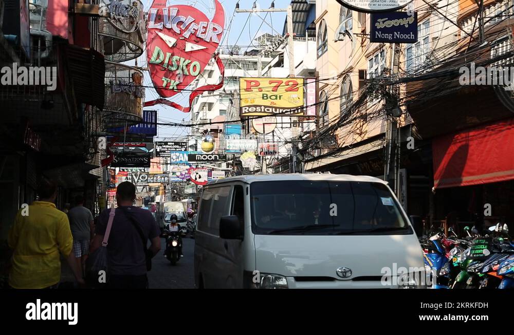 Walking Street is red-light district with many restaurants, go-go bars ...