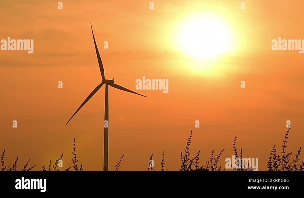 Wind turbines silhouette Stock Videos & Footage - HD and 4K Video Clips ...