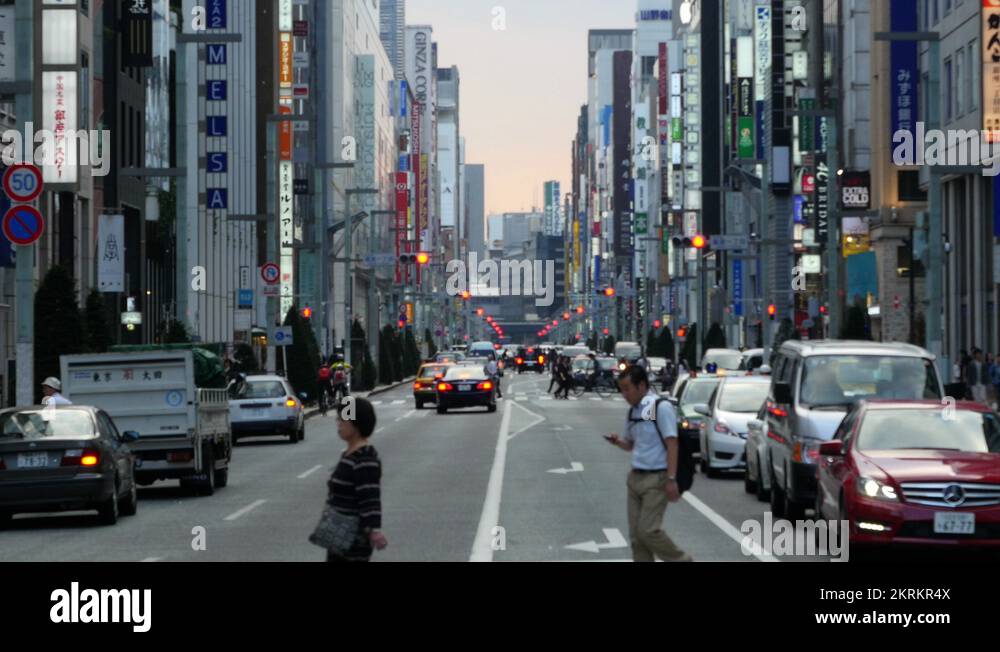 Busy crosswalk intersection ginza tokyo Stock Videos & Footage - HD and ...