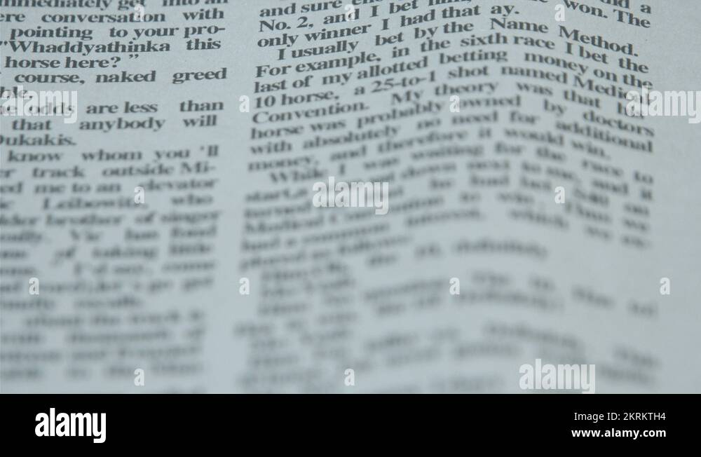 closer look of the prints of the newspaper Stock Video Footage - Alamy