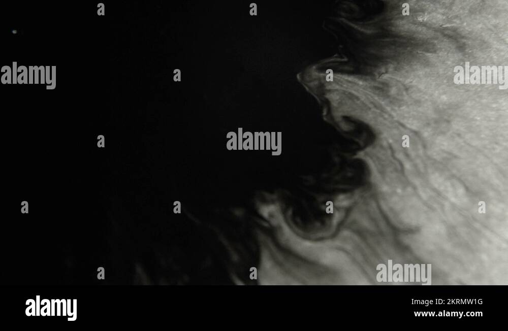 Black Ink Bleed On White Paper Background Texture In Slow Motion MACRO ...