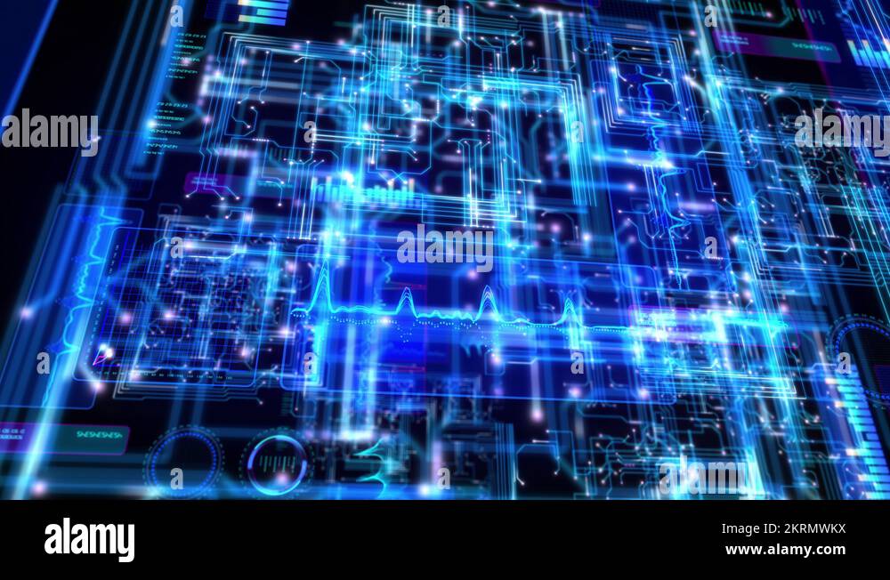 4K Animation. Futuristic technological abstract motion background, loop Stock Video Footage - Alamy