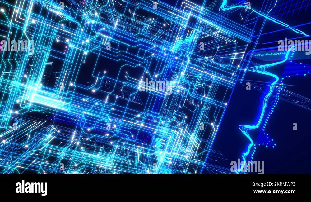 4K Animation. Futuristic technological abstract motion background, loop Stock Video Footage - Alamy