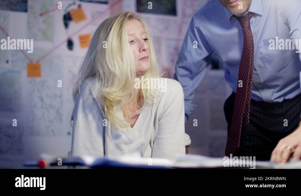 4K Tough Police Detective interrogating female crime suspect in ...