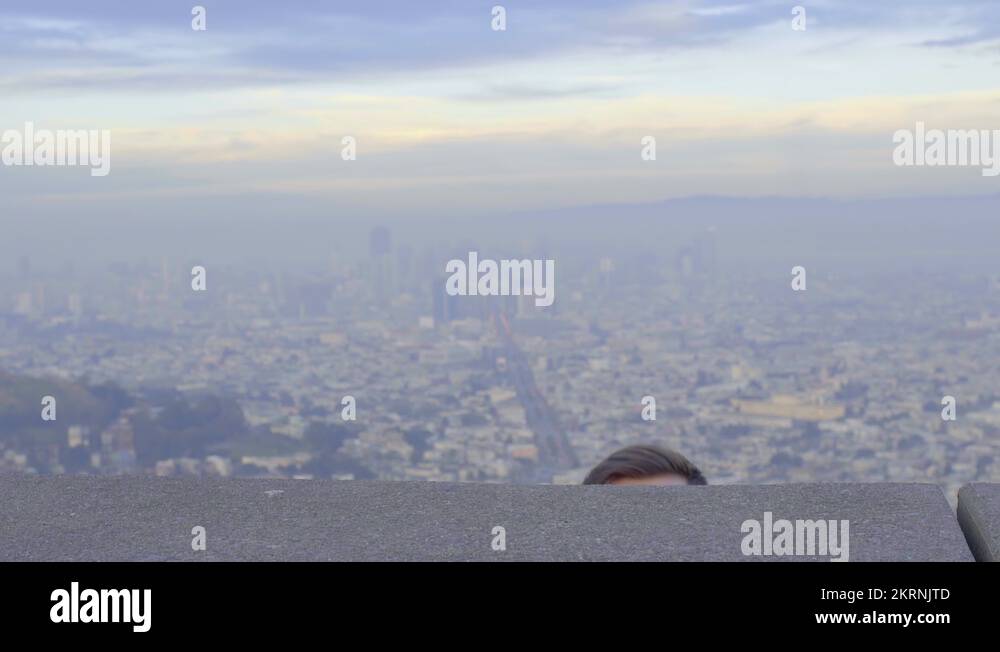 Man Hides Behind Wall, He Pops Up, Smiles And Poses For Picture Stock ...