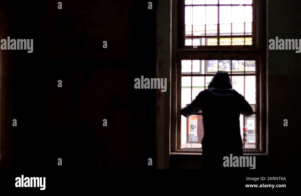 Prison concept ,look in the future ghetto house with a graffiti and bum ...