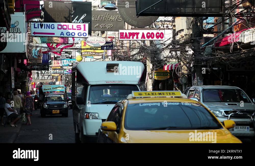 Walking Street is red-light district with many restaurants, go-go bars ...