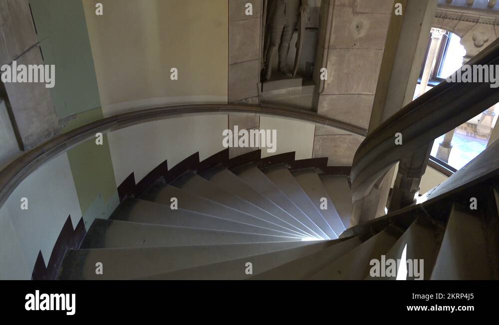 4k Stairs inside tower tilt Wernigerode medieval castle Harz Stock ...