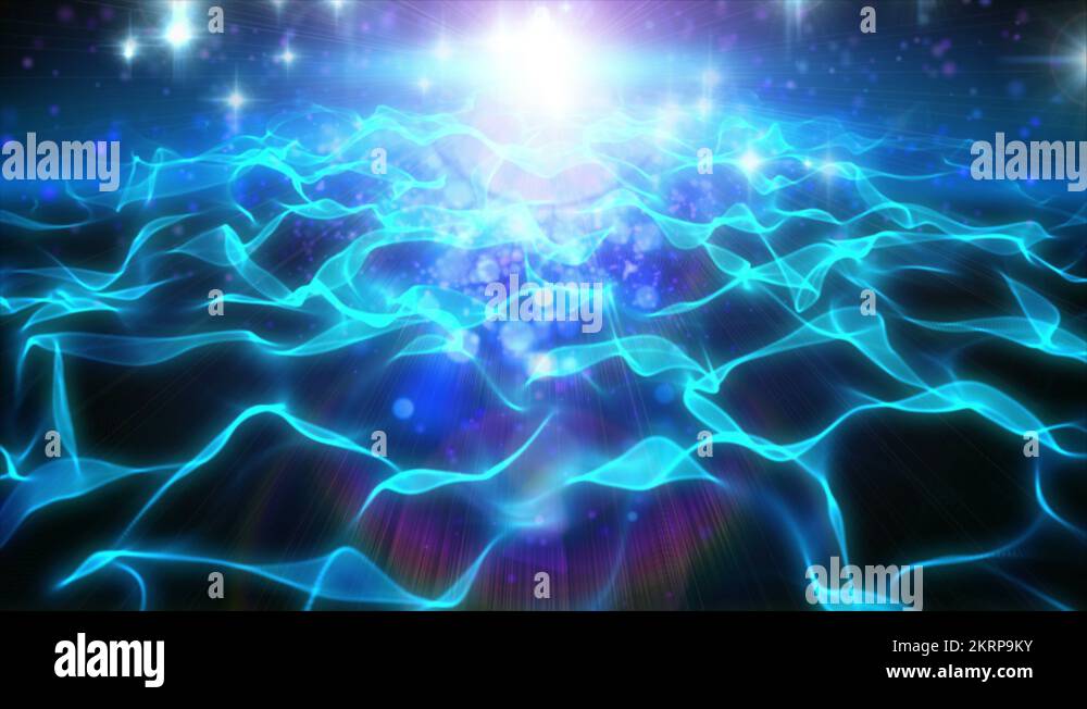 4K Animation. Abstract motion background, light, particles, energy ...