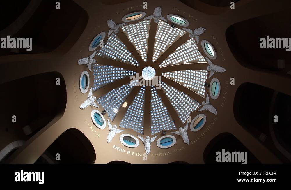 Pilgrims and tourists visit Bethlehem Shepherds Field Church Stock ...