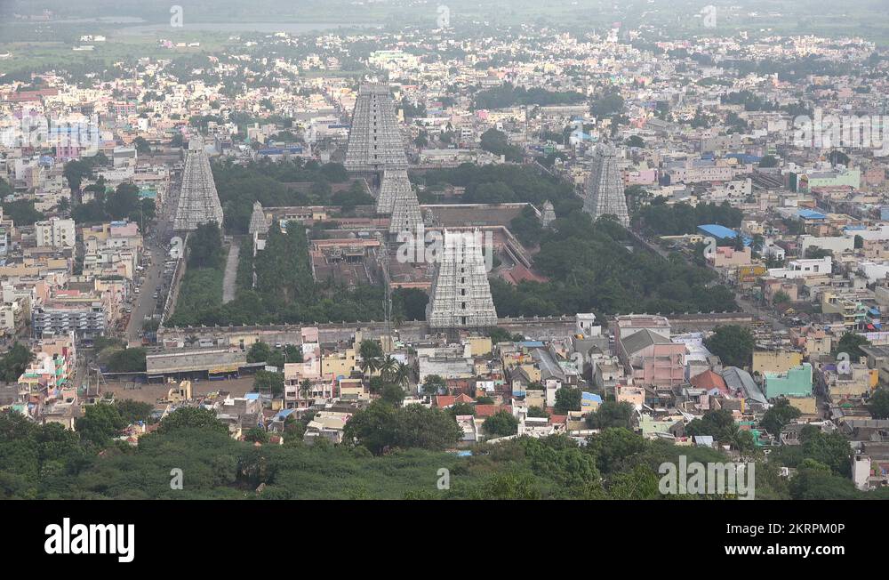 Overview of a large temple complex in South India Stock Video Footage ...