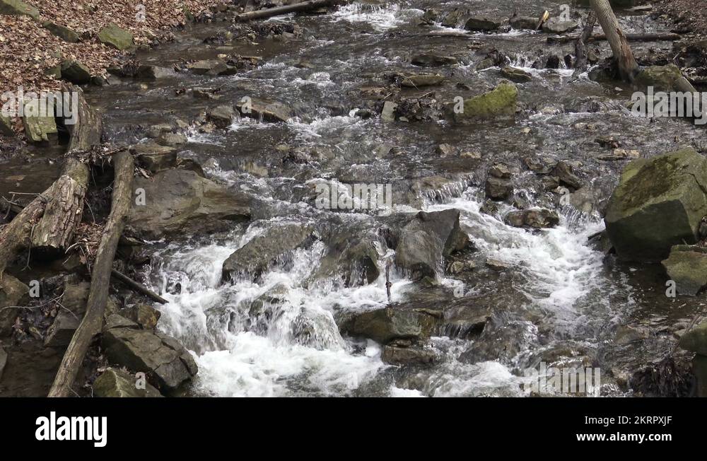 Water flowing in a stream/ 4k nature footage Stock Video Footage - Alamy