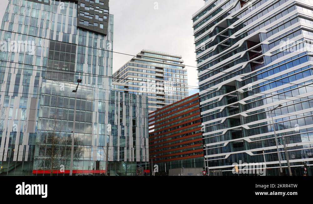 Cluster of modern office buildings Stock Videos & Footage - HD and 4K ...