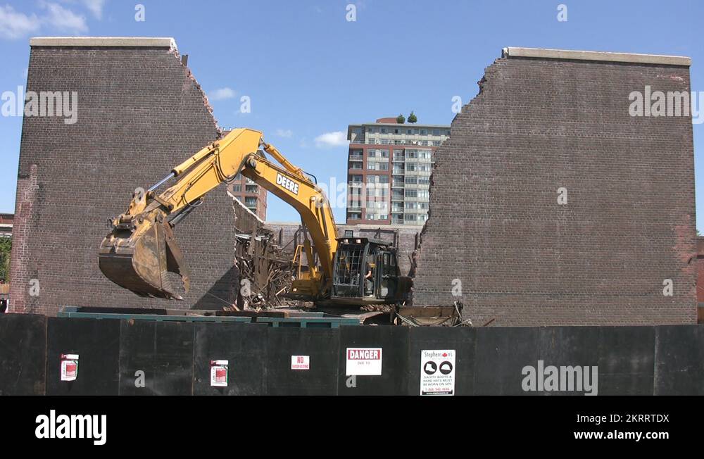 Wrecking excavator demolition site Stock Videos & Footage - HD and 4K ...