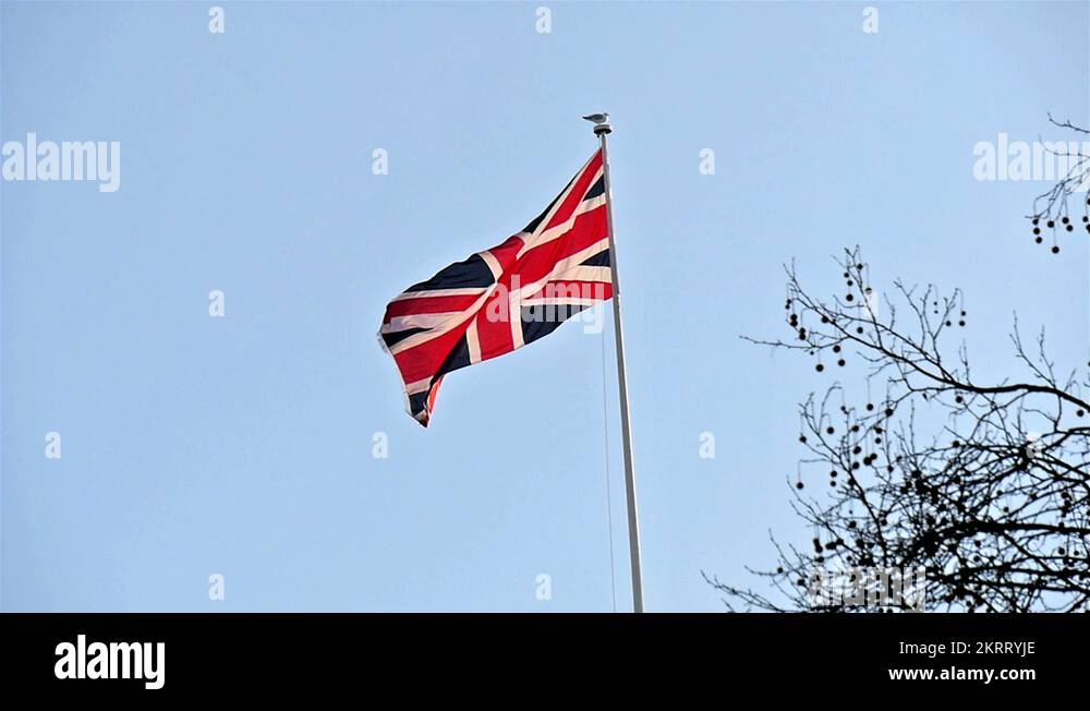 Tall pole with an England flag waving Stock Video Footage - Alamy