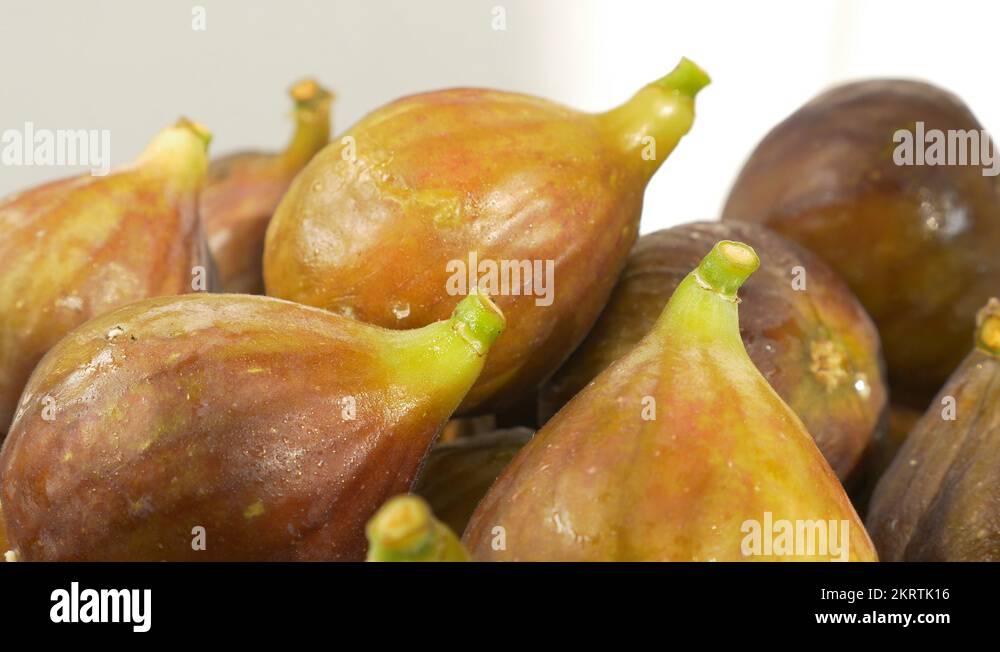 Figs on white background 4K 3840X2160 UHD footage - Figs fruit ...