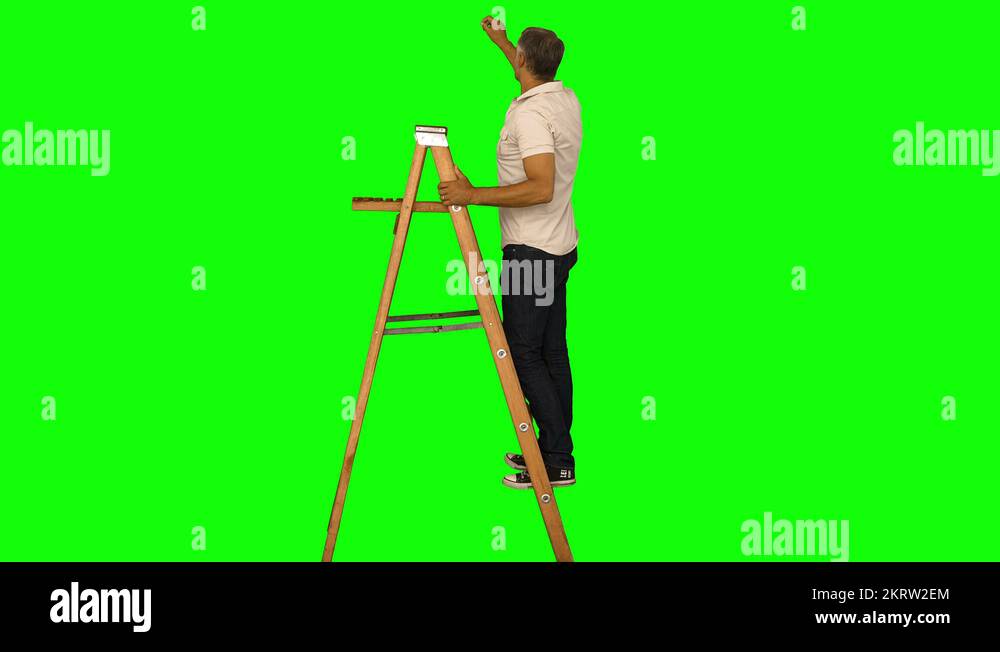 Man standing on ladder Stock Videos & Footage - HD and 4K Video Clips ...