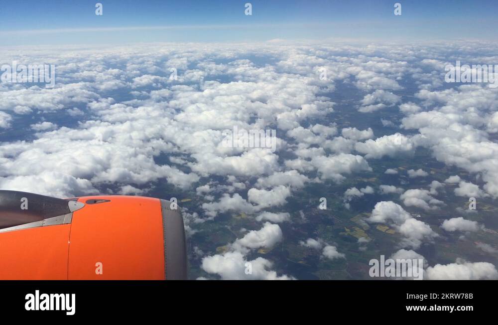 POV, Hyper lapse from plane window of sky and clouds Stock Video ...