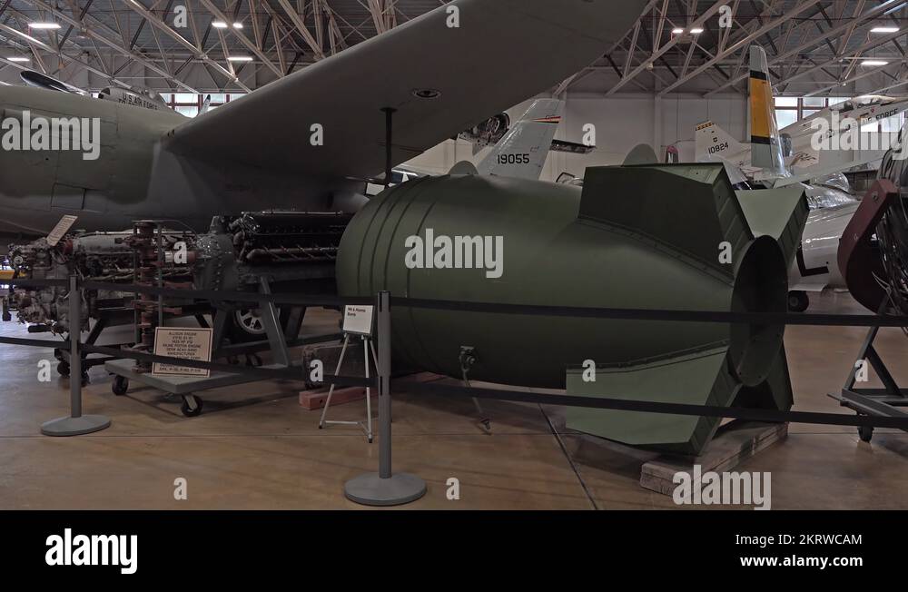 Nuclear Atomic bombs historic aircraft Hill AFB Utah 4K Stock Video ...