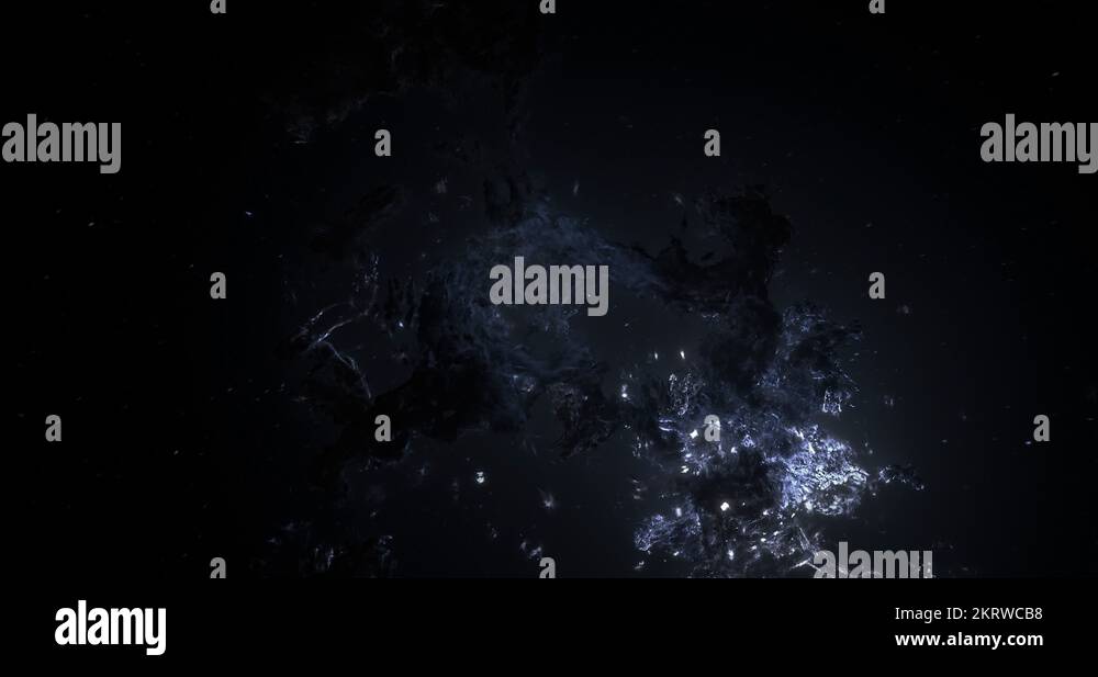 3D Space Flight Around Cold Mysterious Nebula in Space Full 4K Stock ...