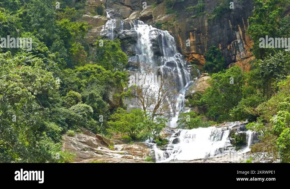 Waterfall Ella in Sri Lanka - 4k Stock Video Footage - Alamy