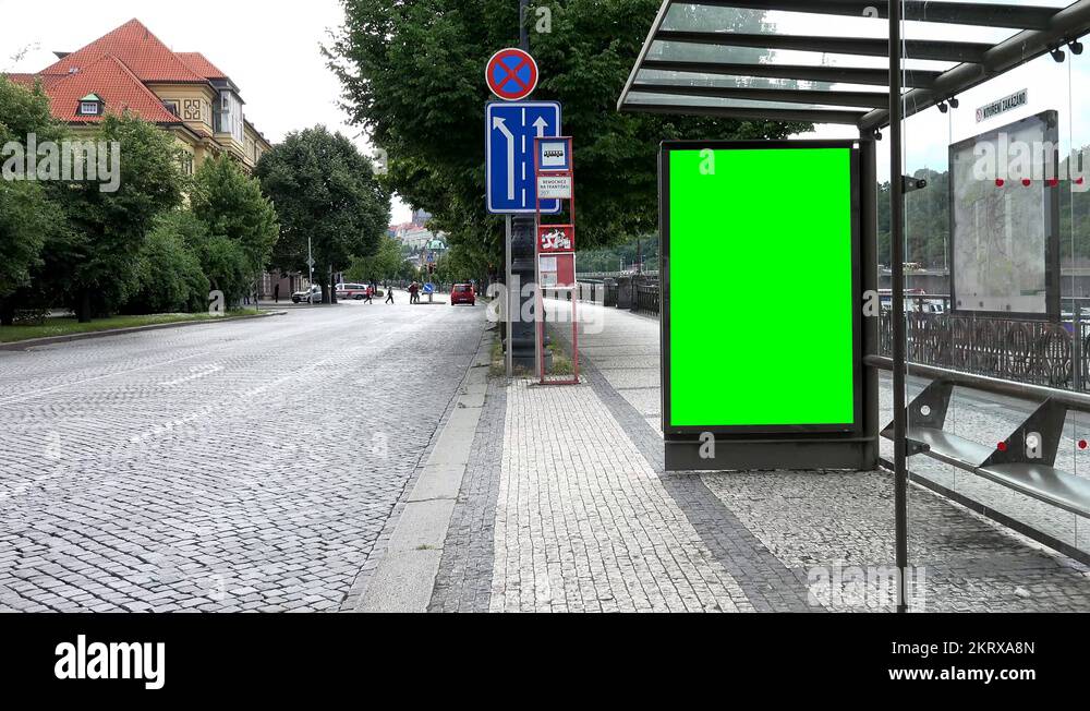 Bus stop billboard roadside Stock Videos & Footage - HD and 4K Video ...